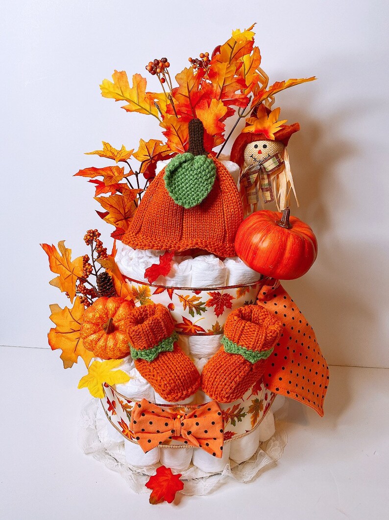 Pumpkin Diaper Cake Pumpkin Diaper Cake Harvest Themed - Etsy
