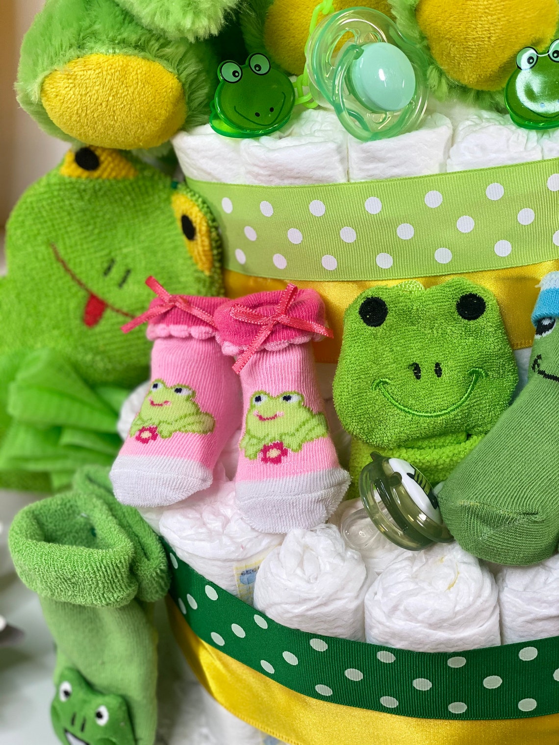Twins Frog Diaper Cake Twins Diaper Cake Frog Diaper Cake - Etsy