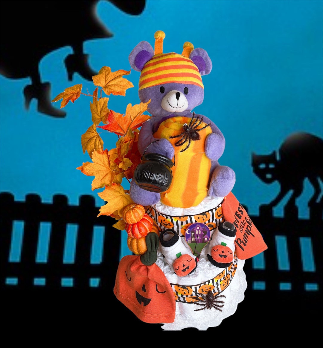 Halloween Diaper Cake, Halloween Themed, Halloween Baby Gift ...