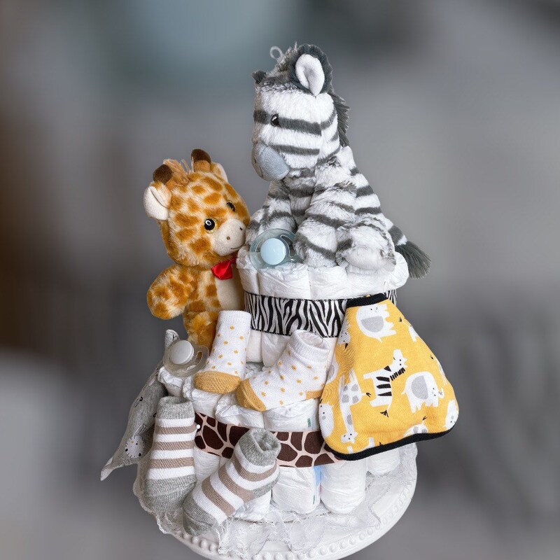 Zebra Diaper Cake - Etsy