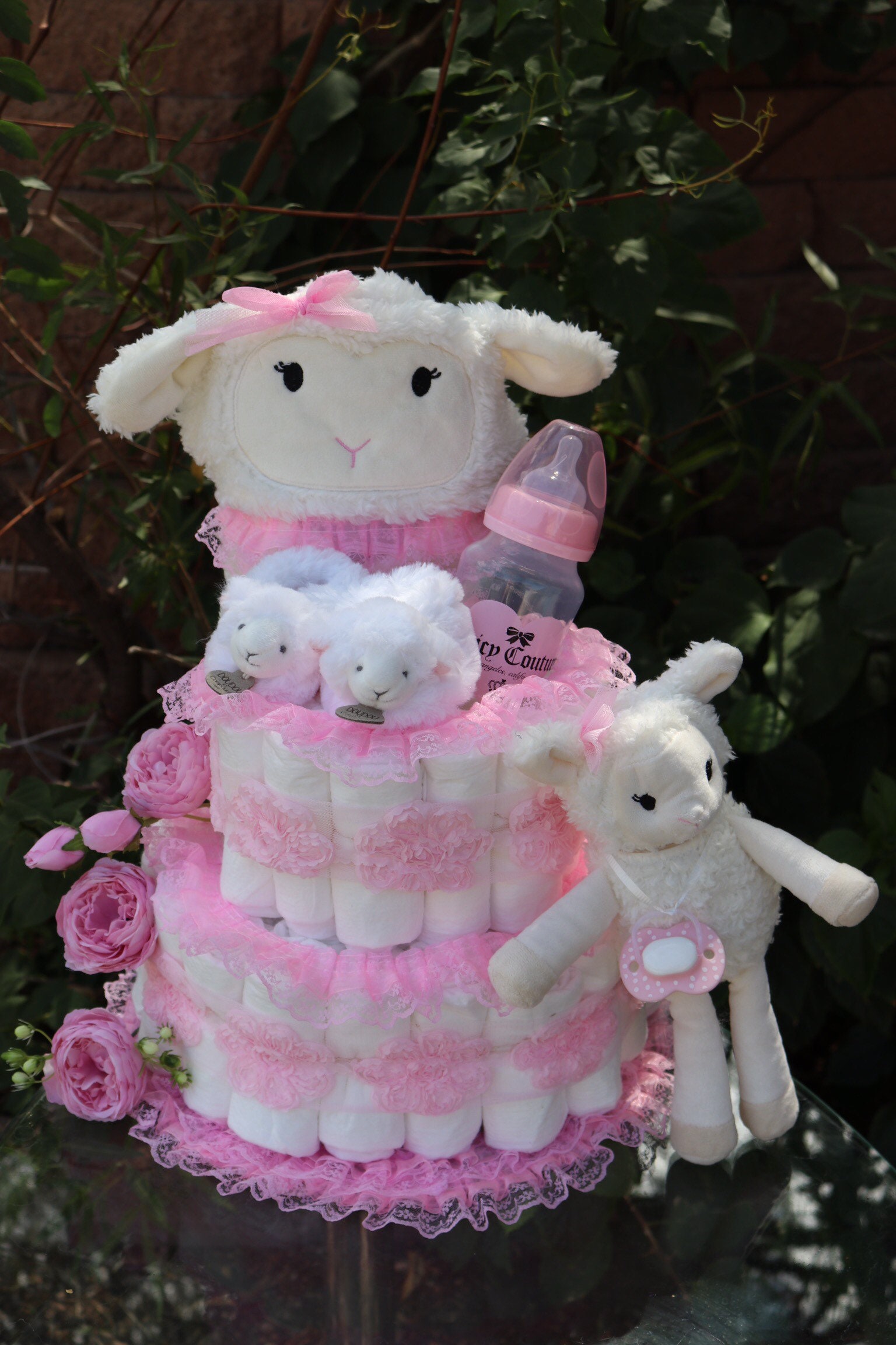 Lamb Diaper Cake Girl Diaper Cake - Etsy
