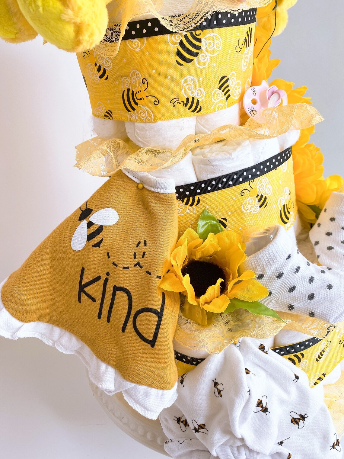 Girl Bee Diaper Cake Bumblebee Diaper Cake Bee Theme Girl - Etsy