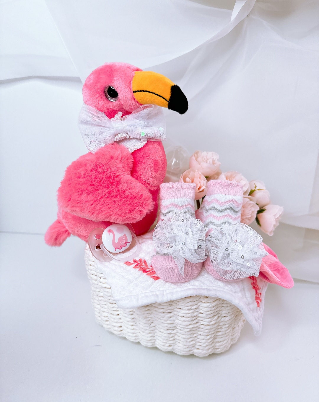 Flamingo Mini Basket Gift, Easter Baby Gift - Etsy