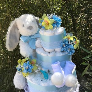 Bunny Diaper Cake, Easter Baby Shower, Easter Theme - Etsy
