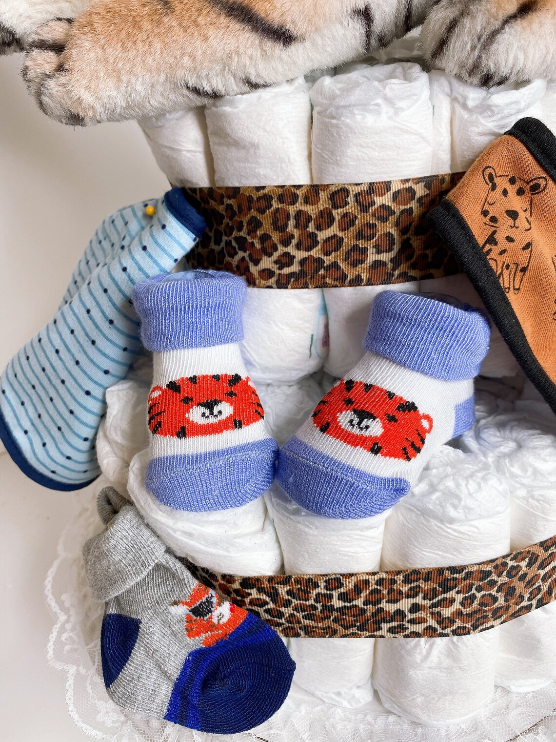 Tiger Diaper Cake Safari Diaper Cake Safari Themed - Etsy