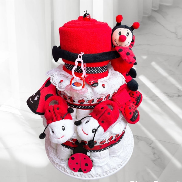 Ladybug Diaper Cake - Etsy