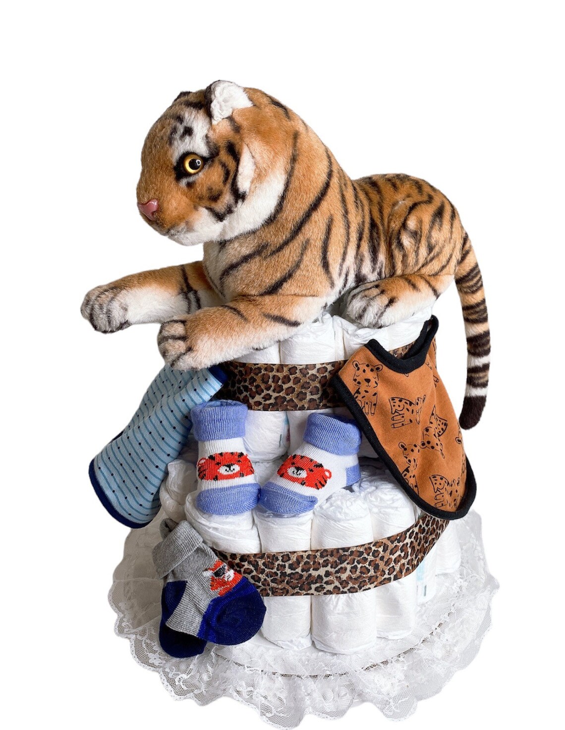 Tiger Diaper Cake Safari Diaper Cake Safari Themed - Etsy