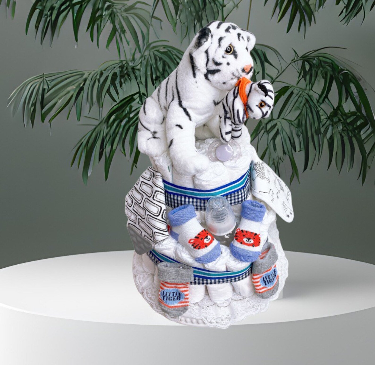 Tiger Diaper Cake Safari Themed Safari Baby Shower - Etsy