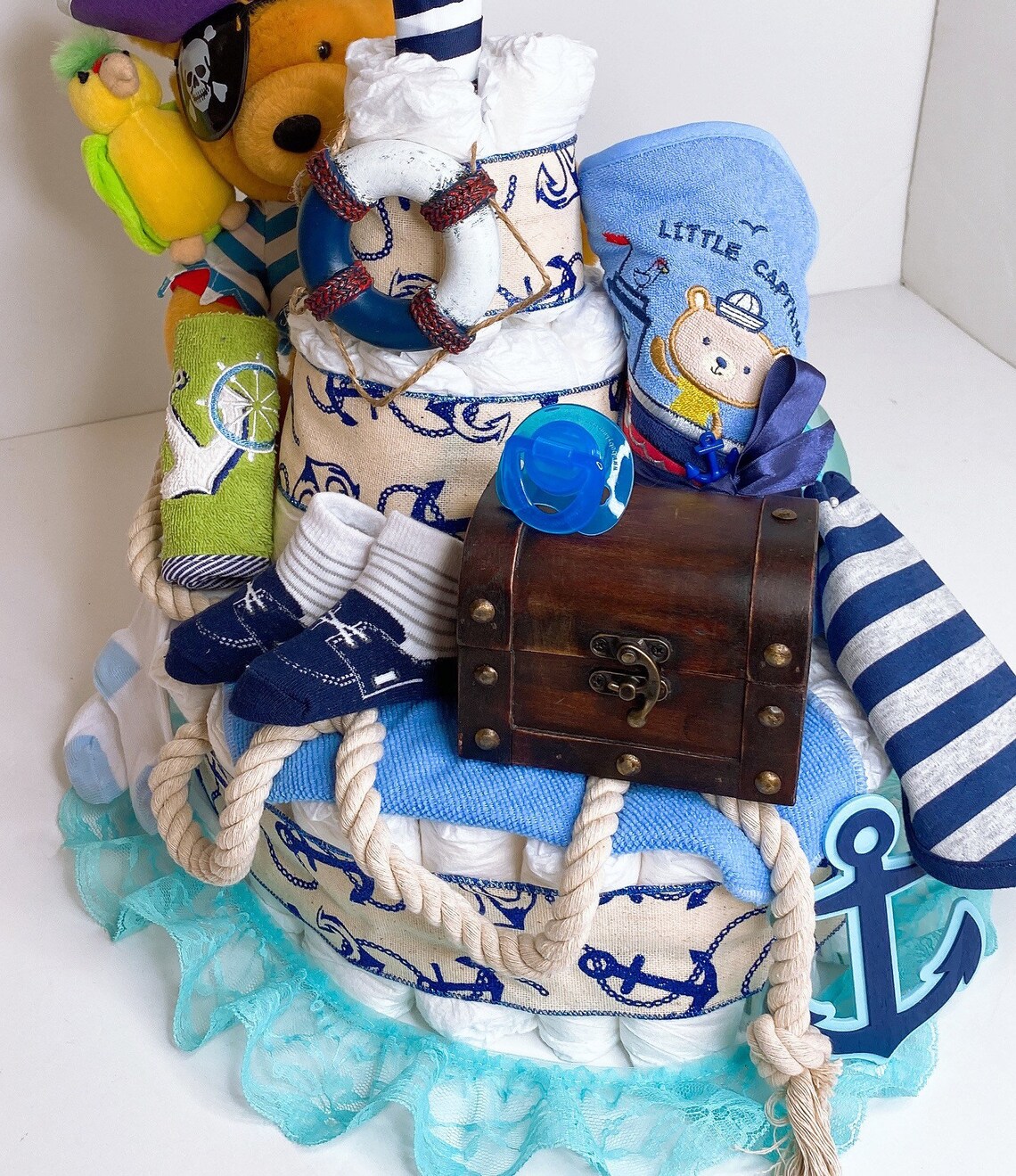 Pirate Ship Diaper Cake Pirate Themed Pirate Baby Shower - Etsy