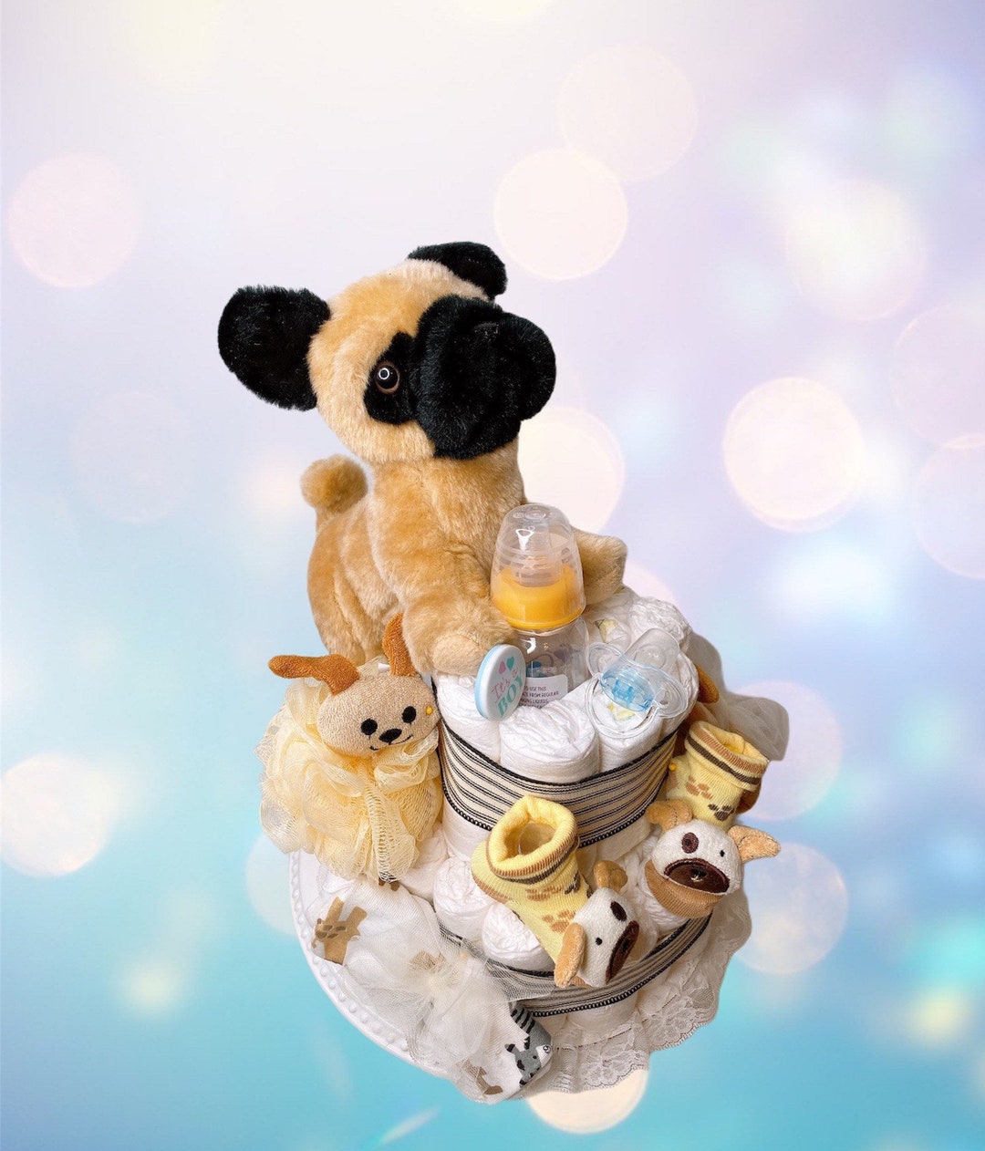 Puppy Diaper Cake, Dog Diaper Cake, Boy Diaper Cake, Centerpiece - Etsy