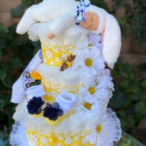 Easter Diaper Cake Bunny Diaper Cake Daisy Diaper Cake Girl - Etsy