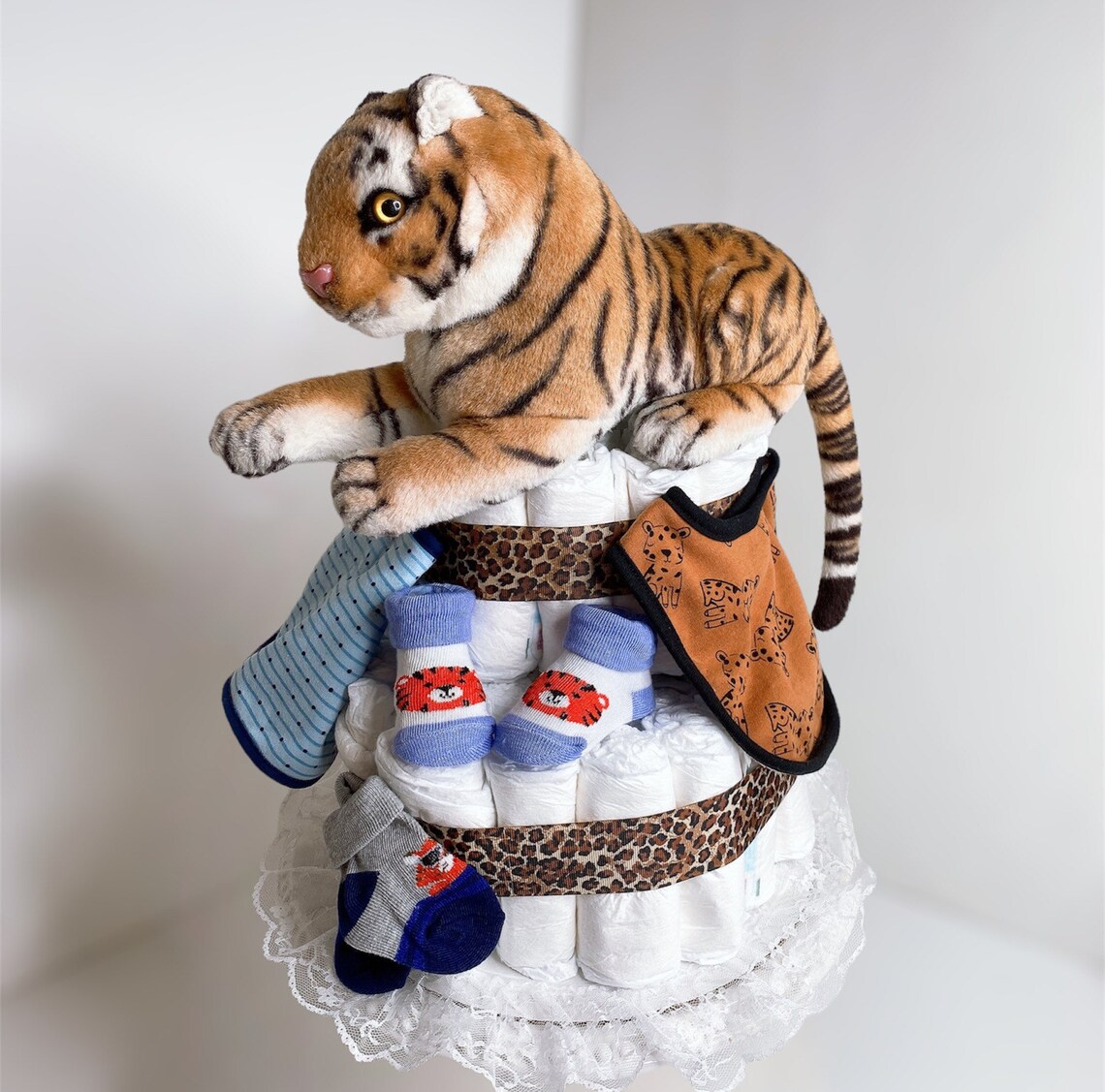 Tiger Diaper Cake Safari Diaper Cake Safari Themed - Etsy