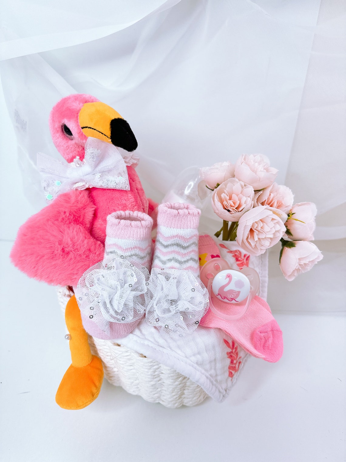 Flamingo Mini Basket Gift, Easter Baby Gift - Etsy