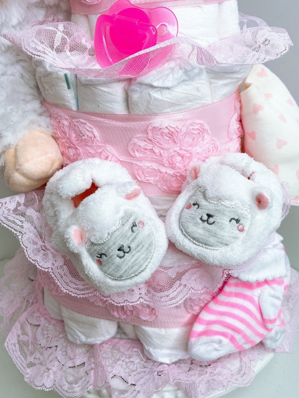 Lamb Diaper Cake Lamb Girl Diaper Cake Easter Diaper Cake - Etsy