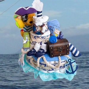 Pirate Ship Diaper Cake Pirate Themed Pirate Baby Shower - Etsy