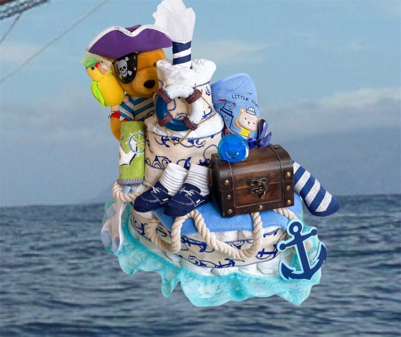 Pirate Ship Diaper Cake Pirate Themed Pirate Baby Shower - Etsy