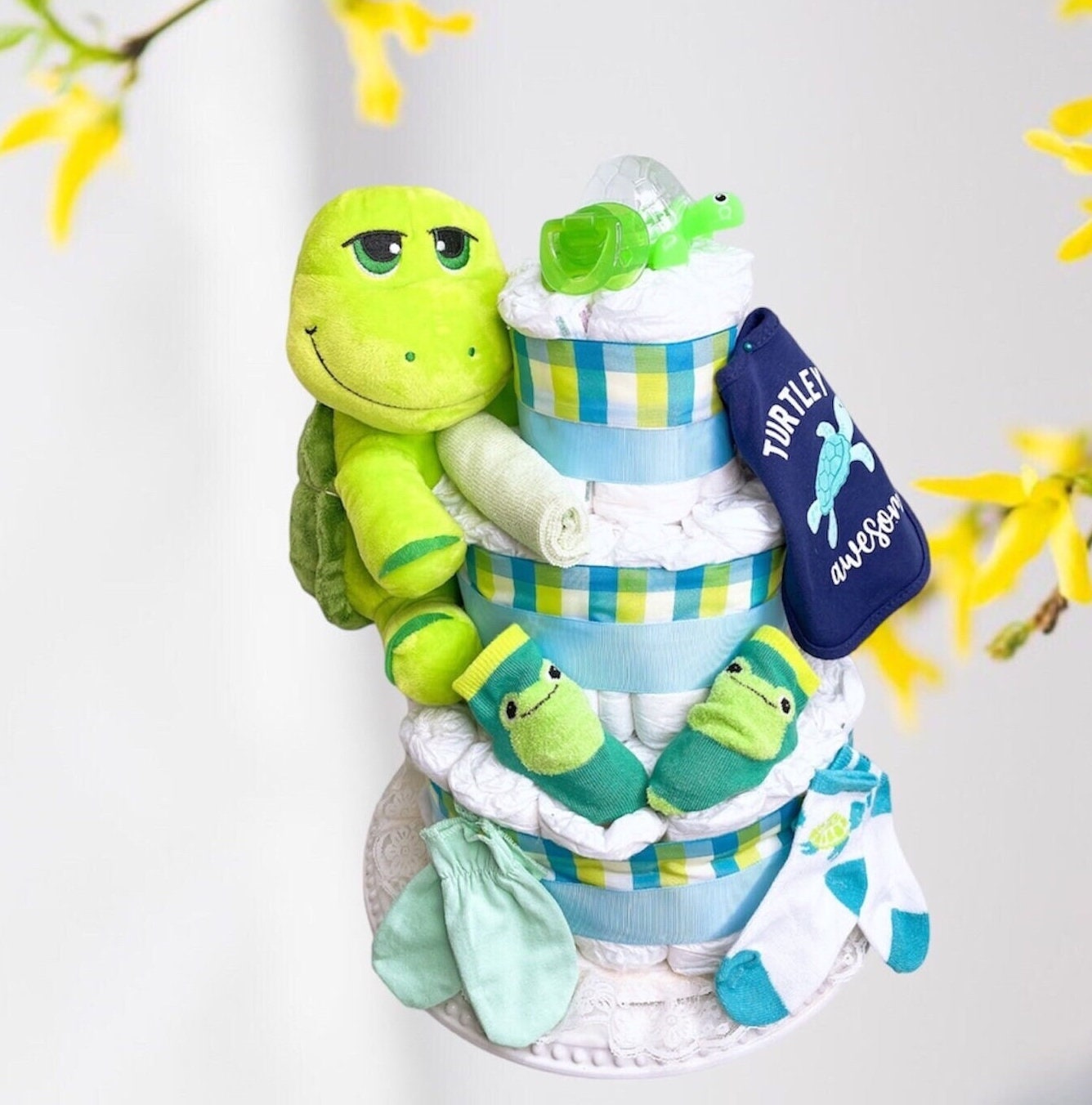 Turtle Diaper Cake Turtle Theme Centerpiece - Etsy