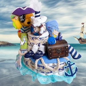 Pirate Ship Diaper Cake Pirate Themed Pirate Baby Shower - Etsy