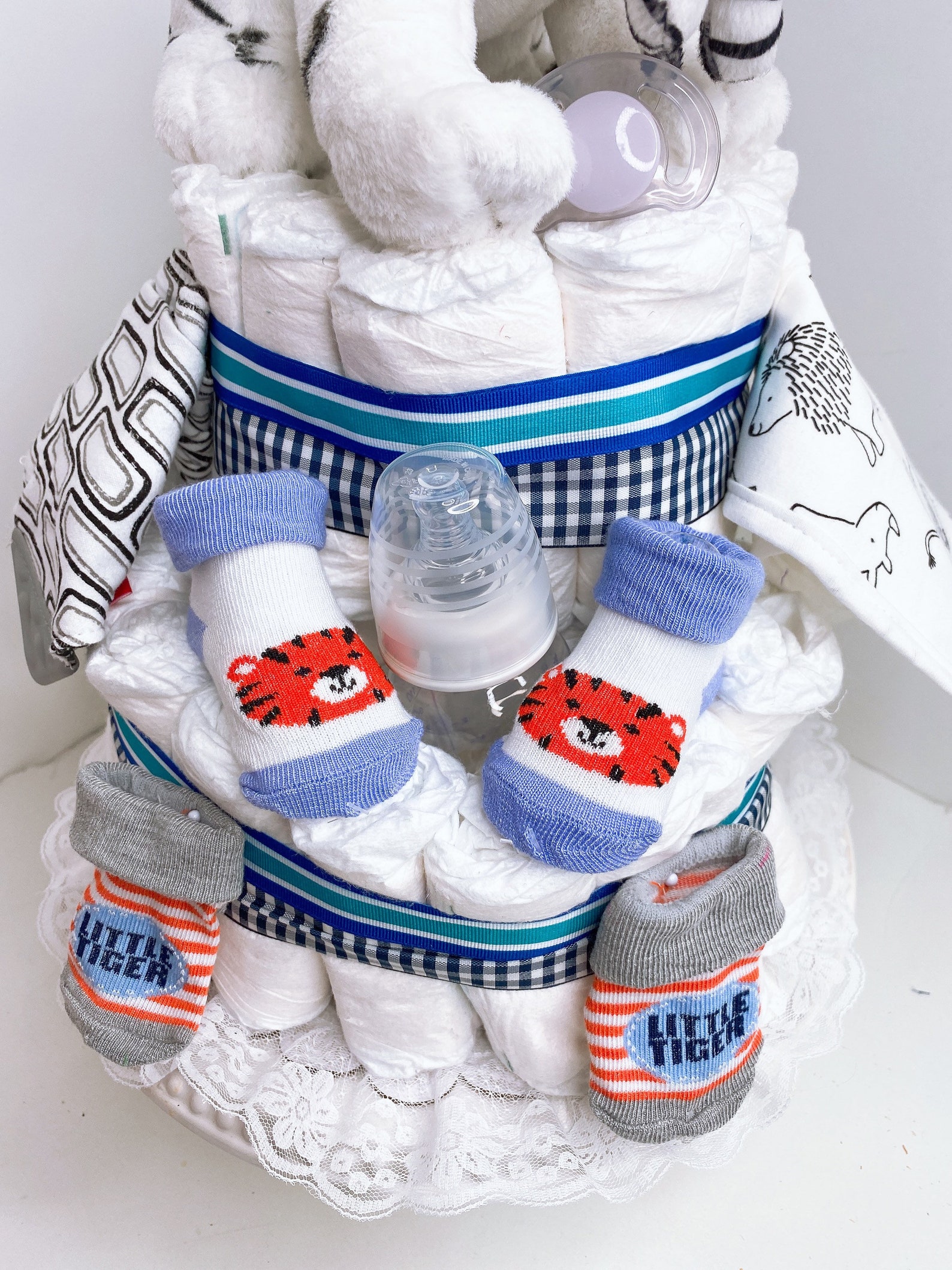 Tiger Diaper Cake Safari Themed Safari Baby Shower - Etsy