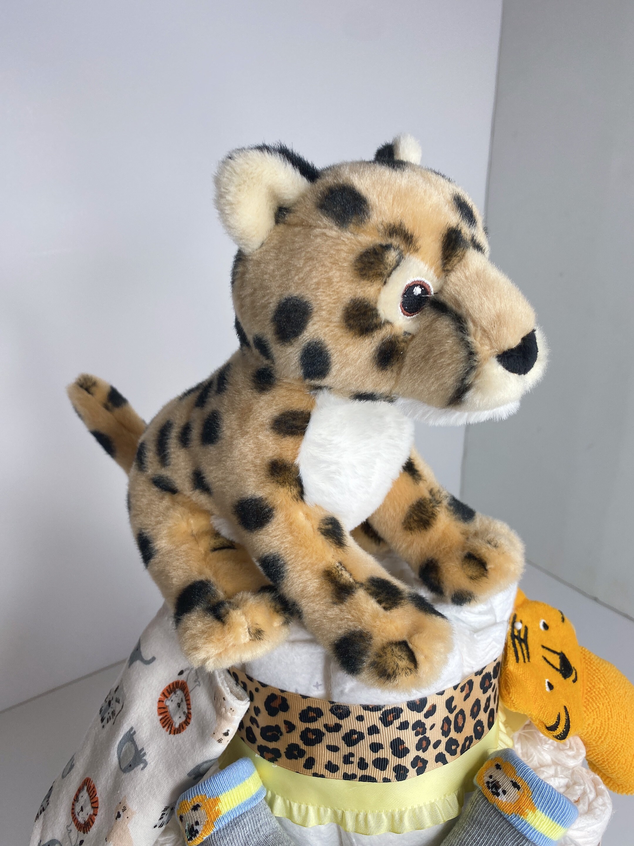Tiger Diaper Cake, Cheetah Diaper Cake, Boy Diaper Cake, Centerpiece ...