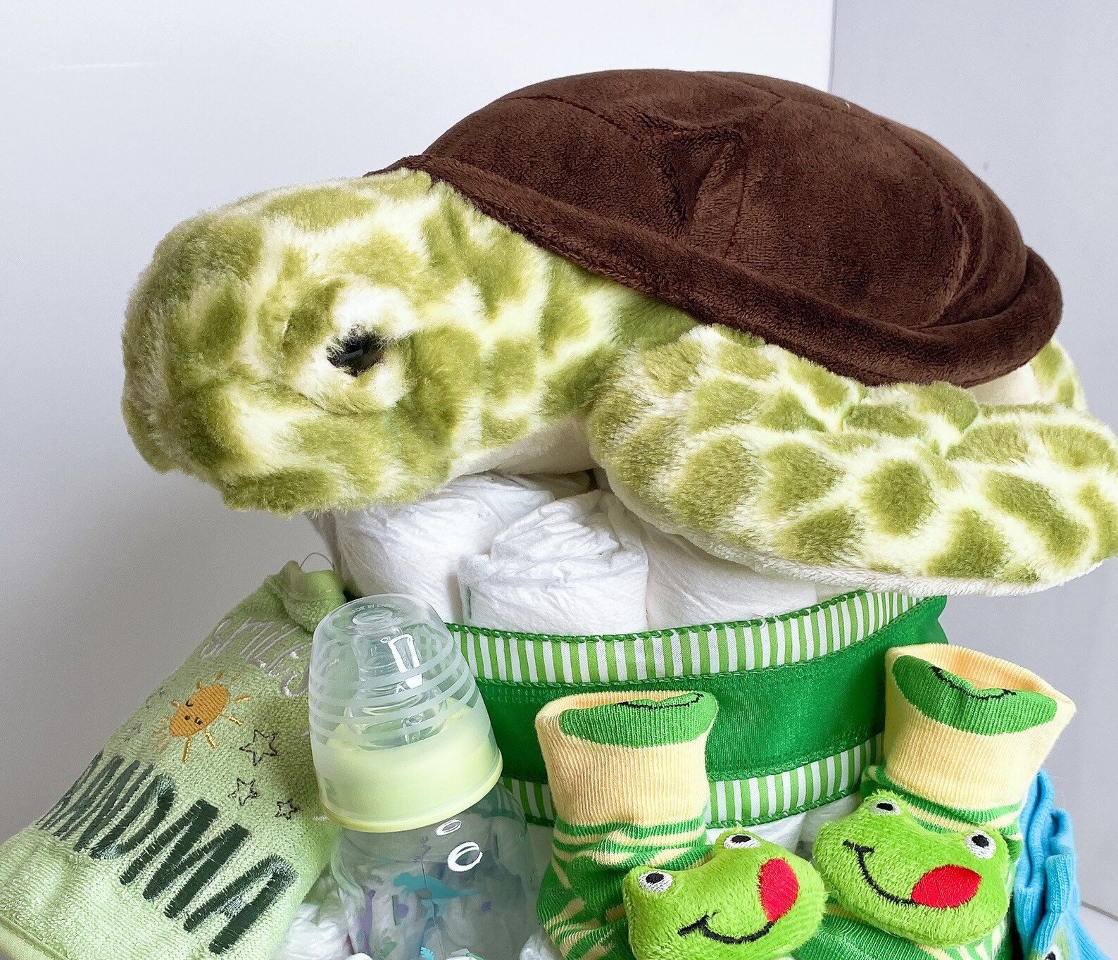 Turtle Diaper Cake Turtle Themed Turtle Baby Shower - Etsy