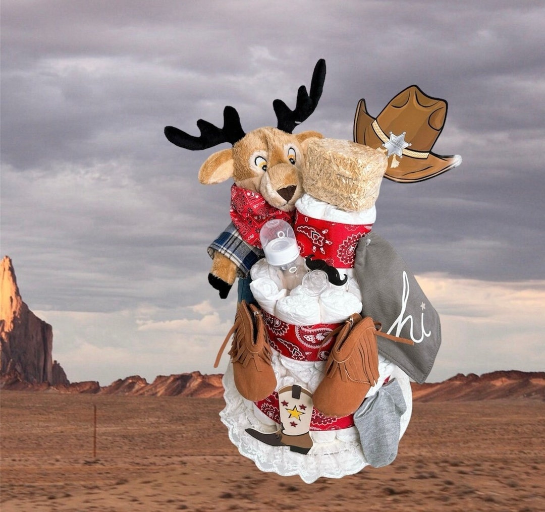 Wild West Cowboy Diaper Cake, Western Diaper Cake, Western Baby Shower ...