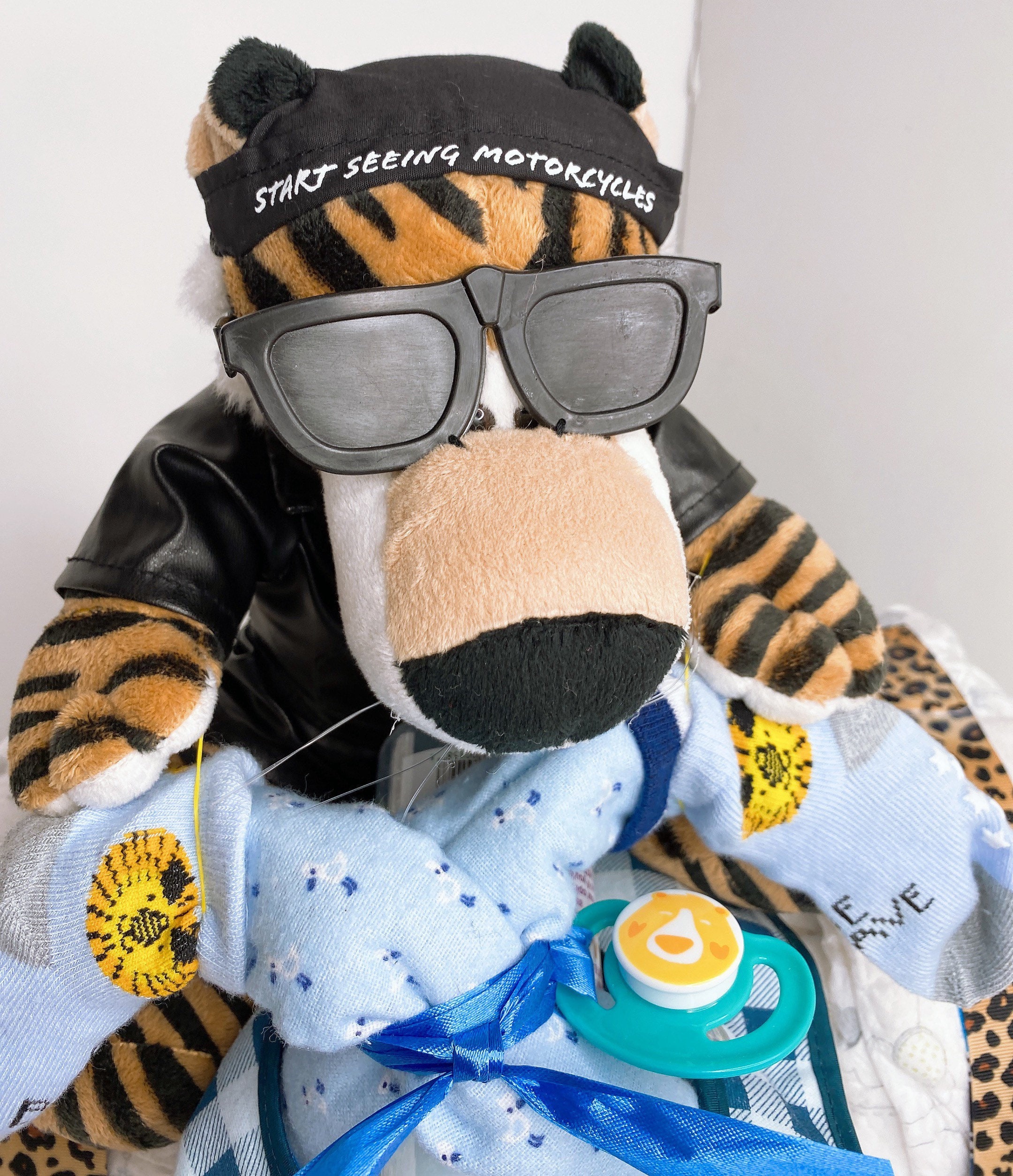 Motorcycle Tiger Diaper Cake Boy Diaper Cake Centerpiece - Etsy