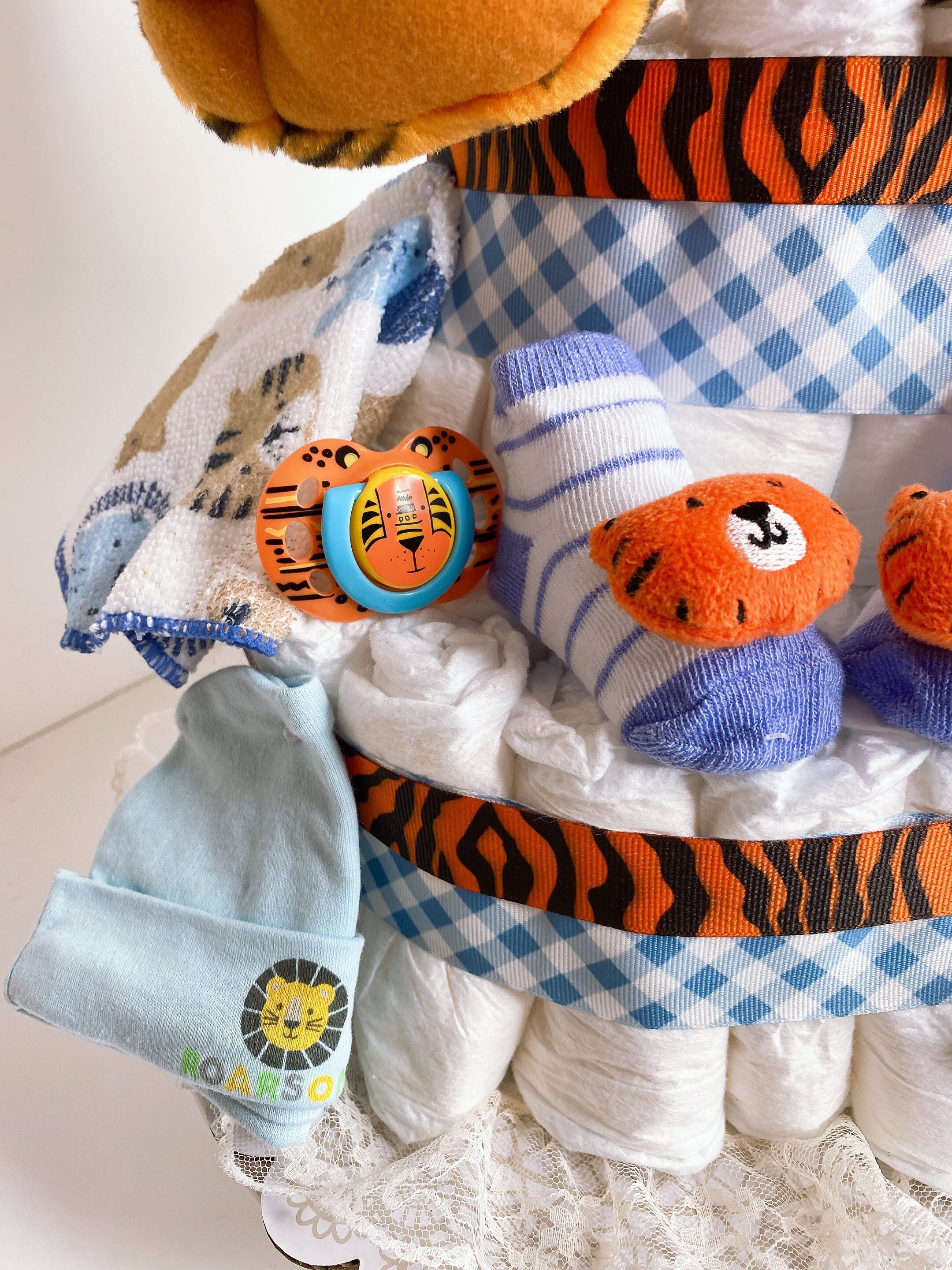 Tiger Diaper Cake Safari Diaper Cake Safari Themed - Etsy