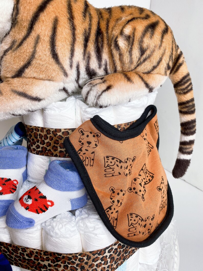 Tiger Diaper Cake Safari Diaper Cake Safari Themed - Etsy