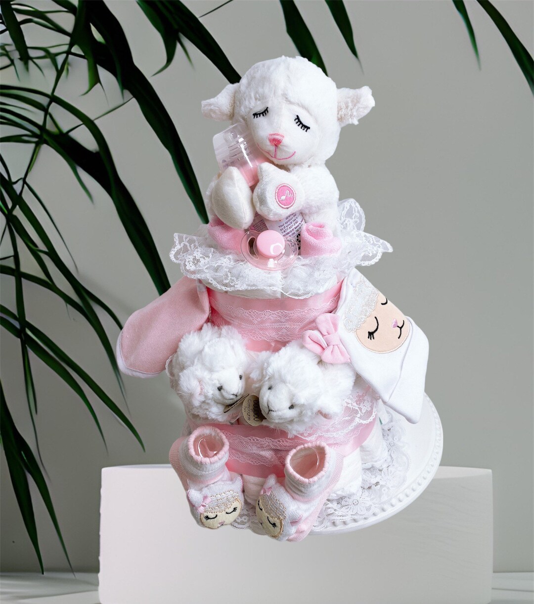 Lamb Diaper Cake Easter Diaper Cake Easter Themed - Etsy