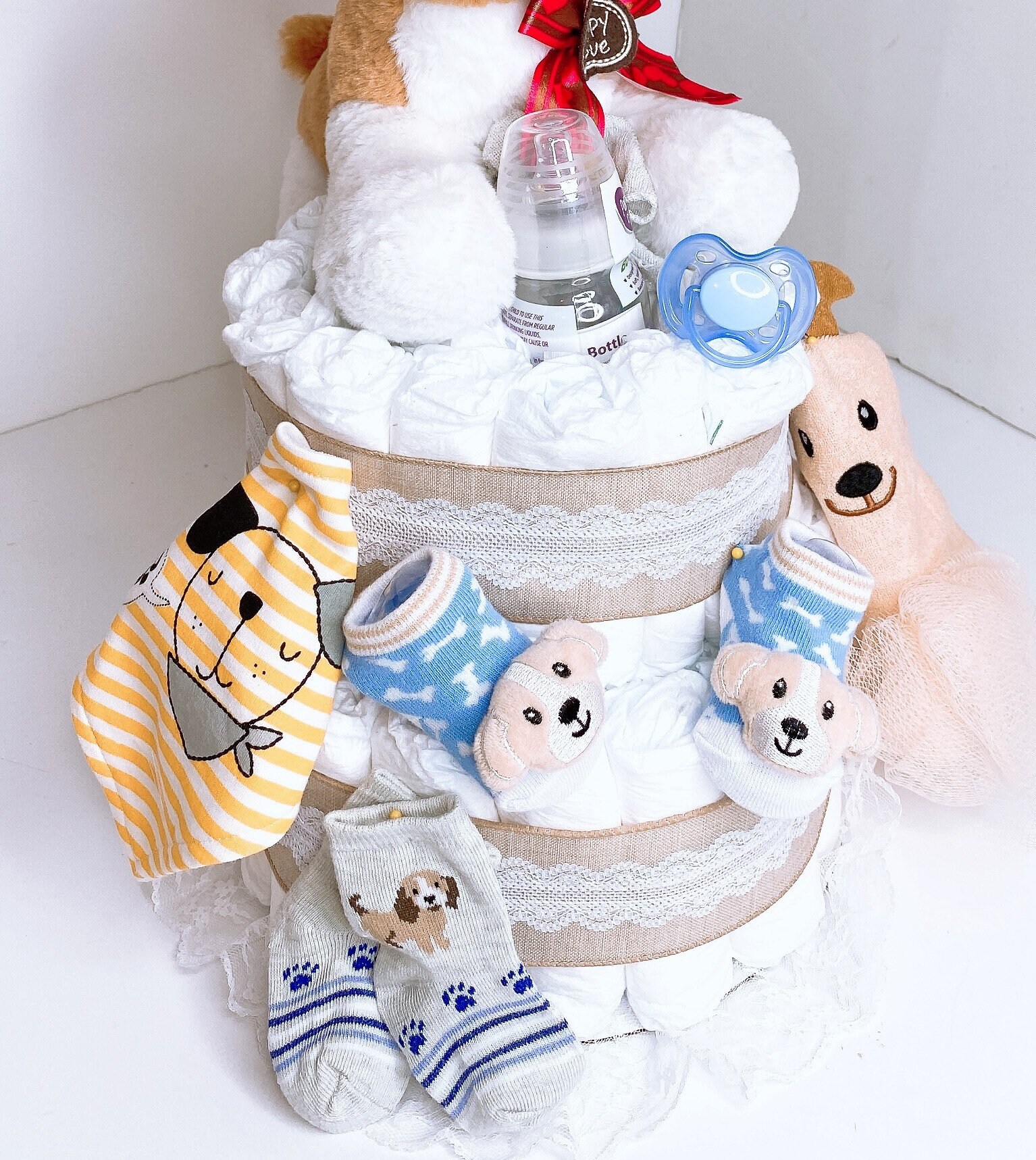 Puppy Diaper Cake Dog Diaper Cake Centerpiece - Etsy