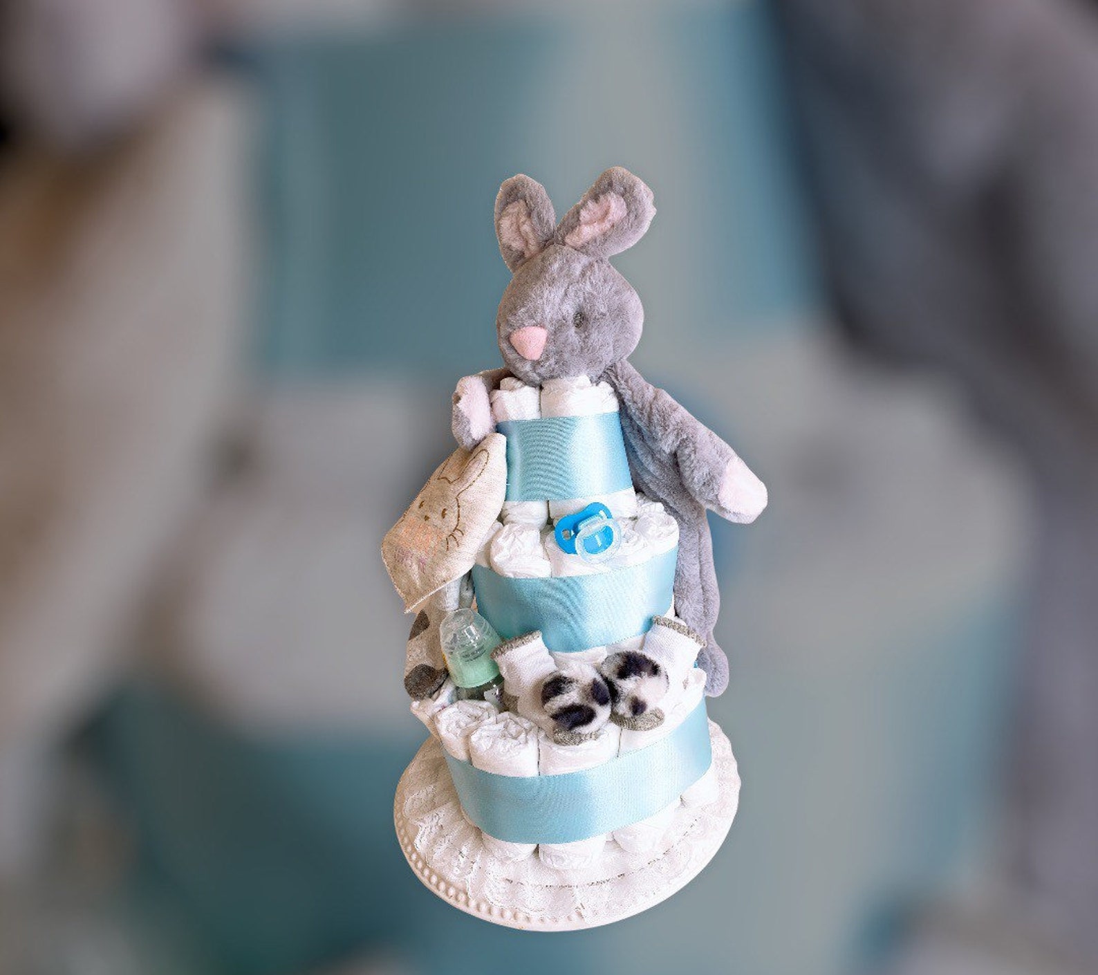 Bunny Diaper Cake Easter Diaper Cake Boy Diaper Cake - Etsy