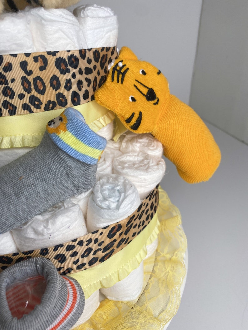 Tiger Diaper Cake Cheetah Diaper Cake Boy Diaper Cake - Etsy