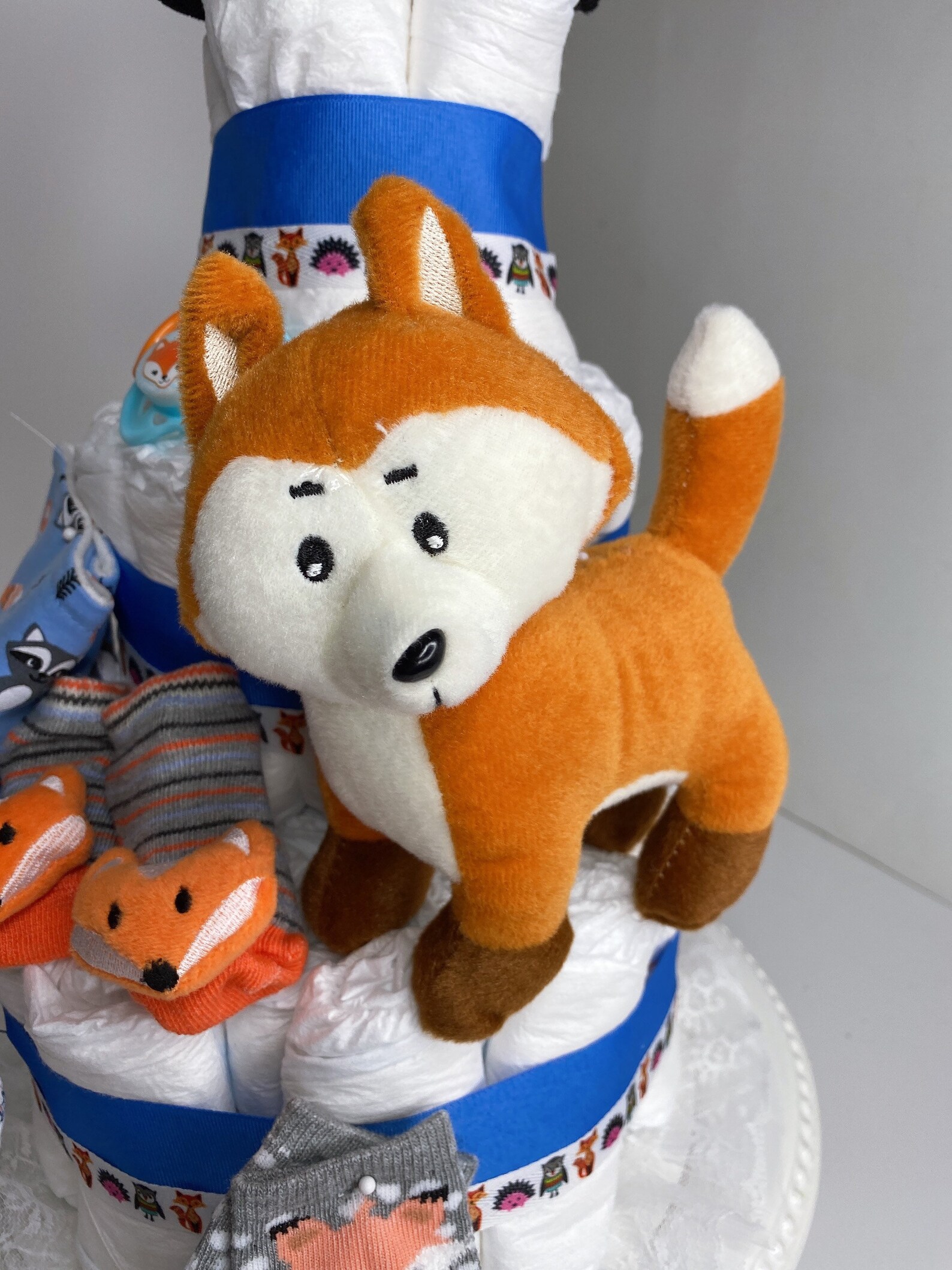 Woodland Diaper Cake Fox Diaper Cake Centerpiece - Etsy
