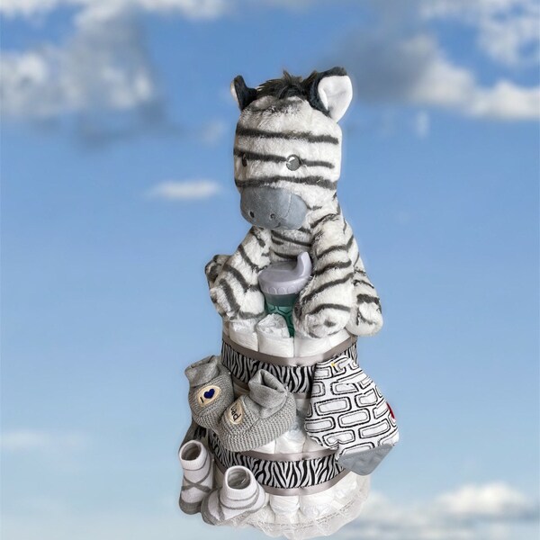 Zebra Diaper Cake - Etsy