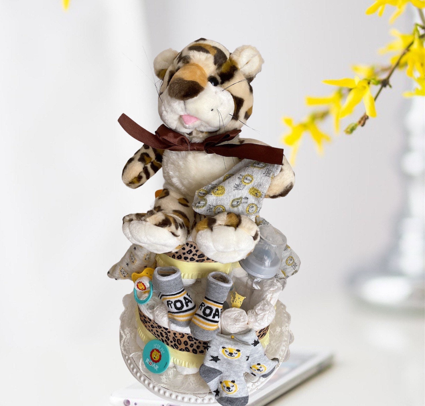 Tiger Diaper Cake Tiger Themed Safari Diaper Cake - Etsy