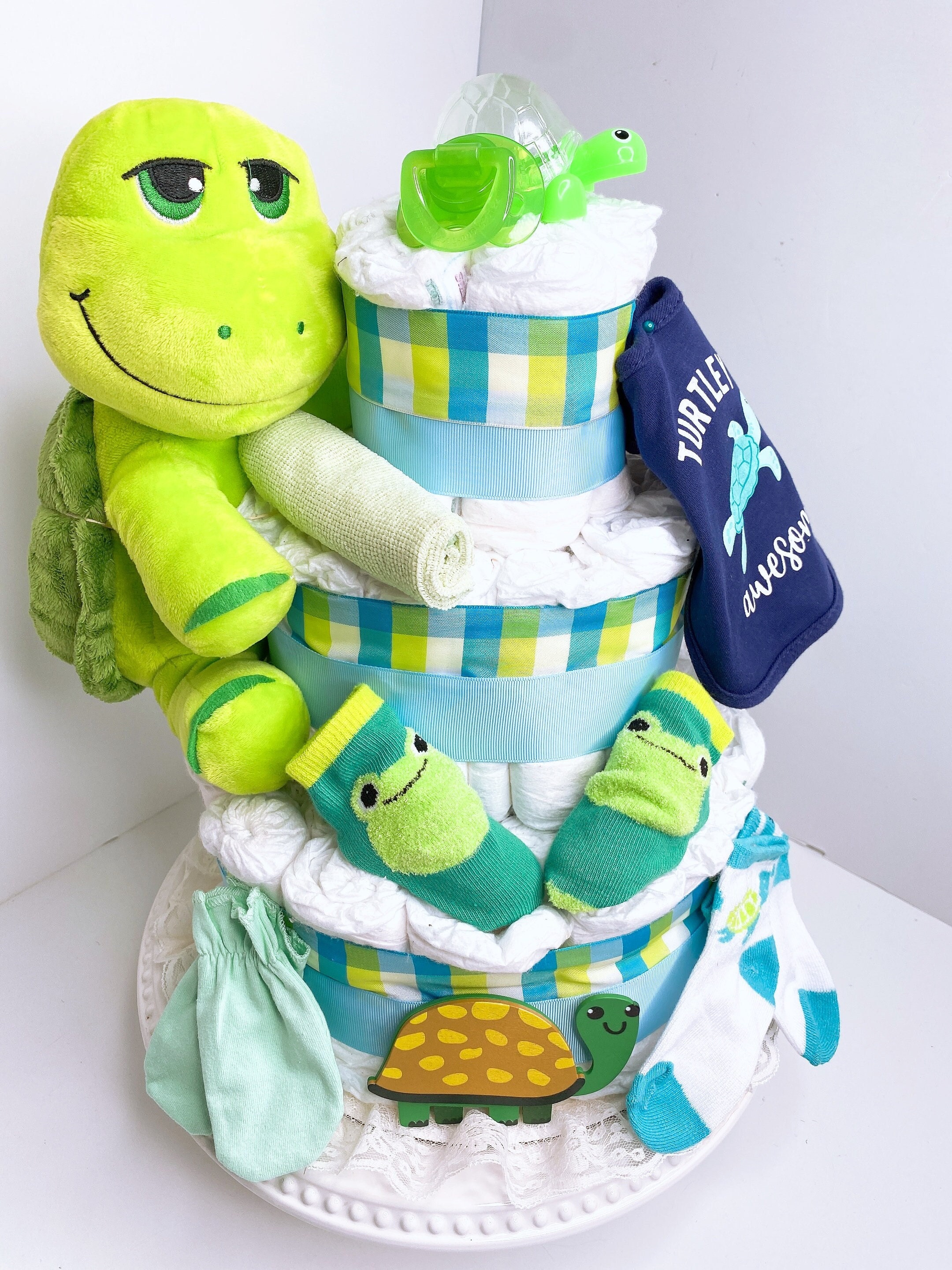 Turtle Diaper Cake Turtle Theme Centerpiece - Etsy