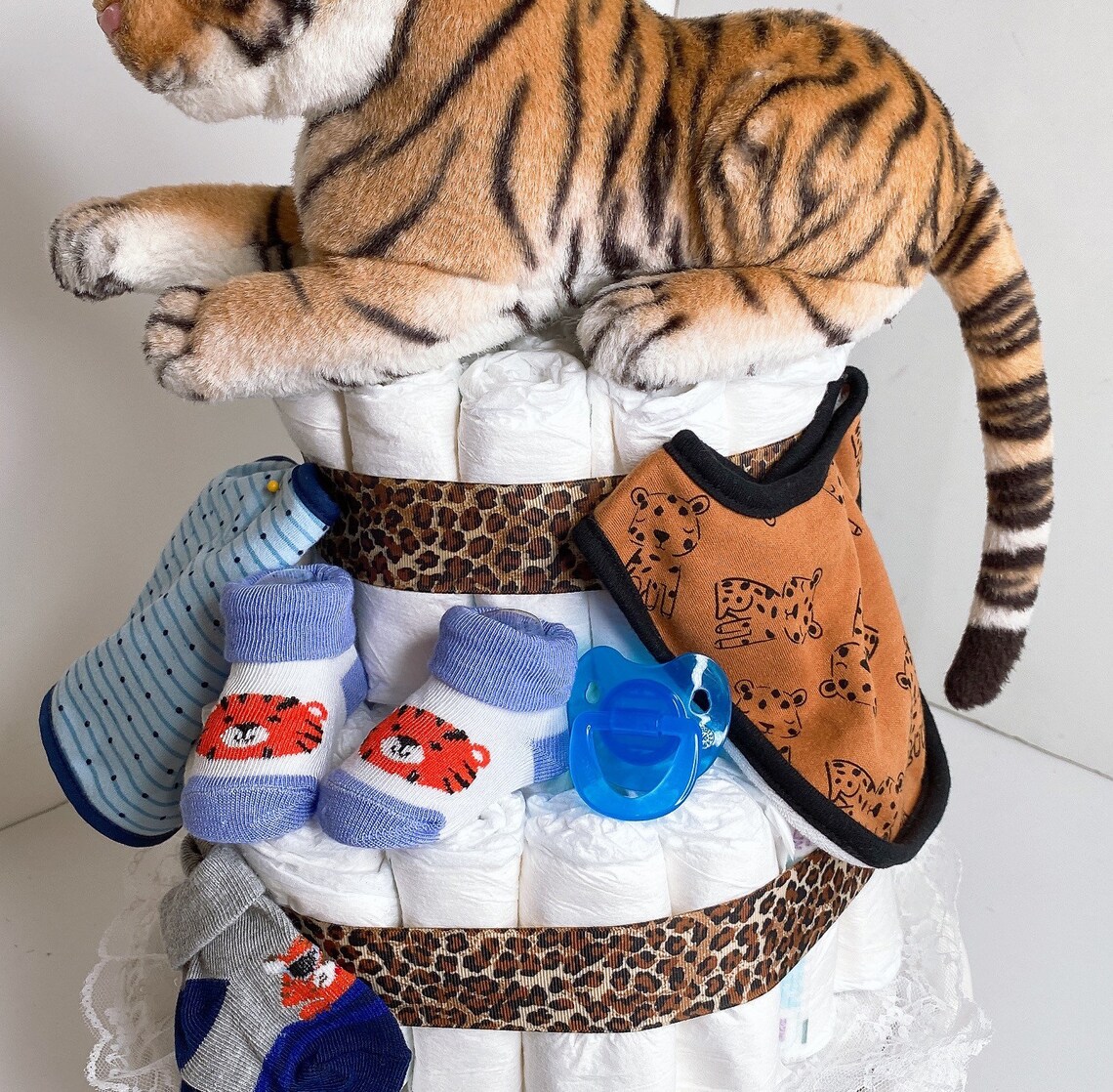 Tiger Diaper Cake Safari Diaper Cake Safari Themed - Etsy