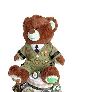 Teddy Bear Military Diaper Cake, Military Themed, Centerpiece - Etsy