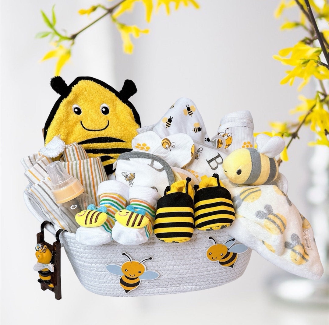 Newborn Bee Gift Basket: Neutral Baby Shower Set - Etsy