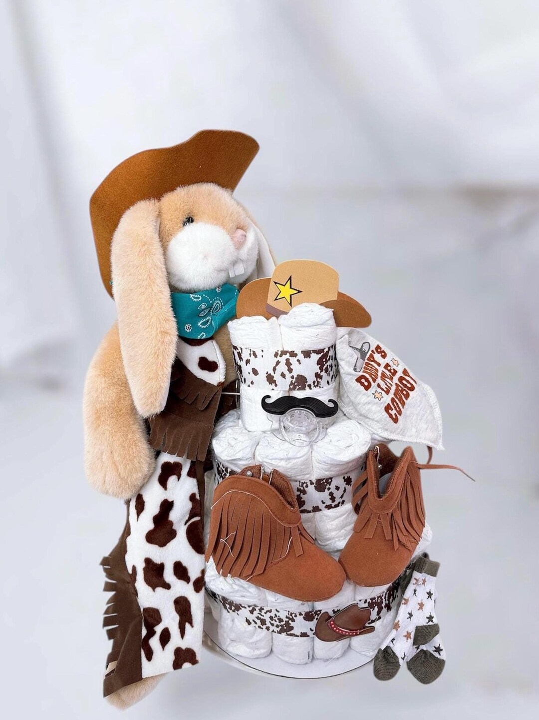 Cowboy Diaper Cake, Wild West Diaper Cake, Wild West Horse Theme, Baby ...