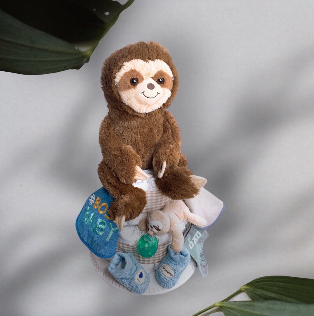 Sloth Diaper Cake, Sloth Baby Shower , Centerpiece - Etsy