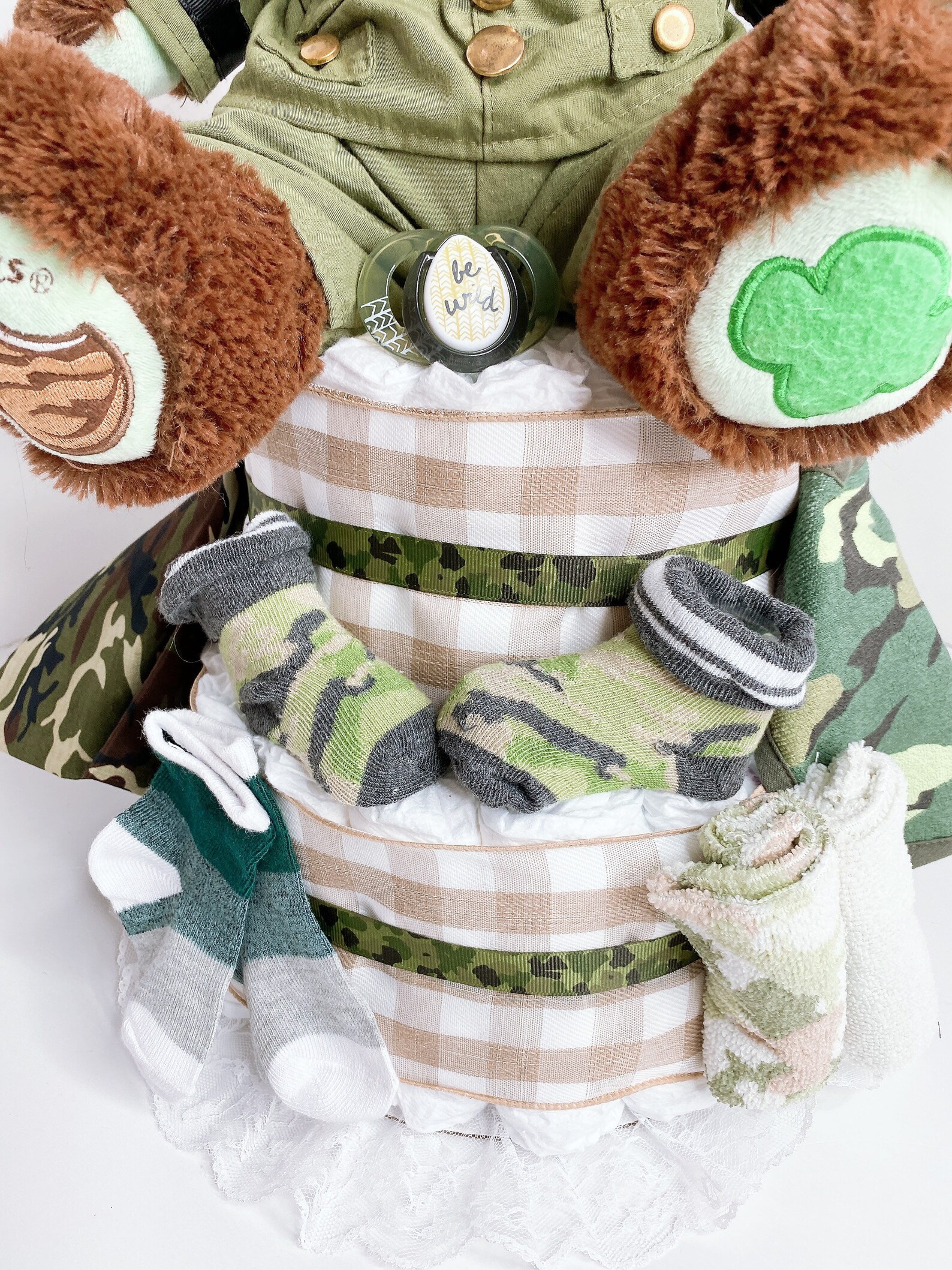 Teddy Bear Military Diaper Cake, Military Themed, Centerpiece - Etsy