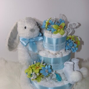 Bunny Diaper Cake, Easter Baby Shower, Easter Theme - Etsy