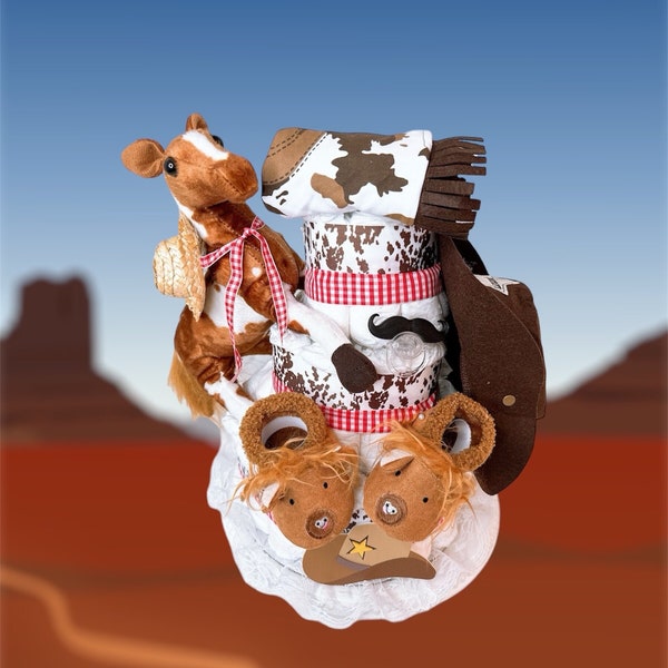 Cowboy Diaper Cake - Etsy