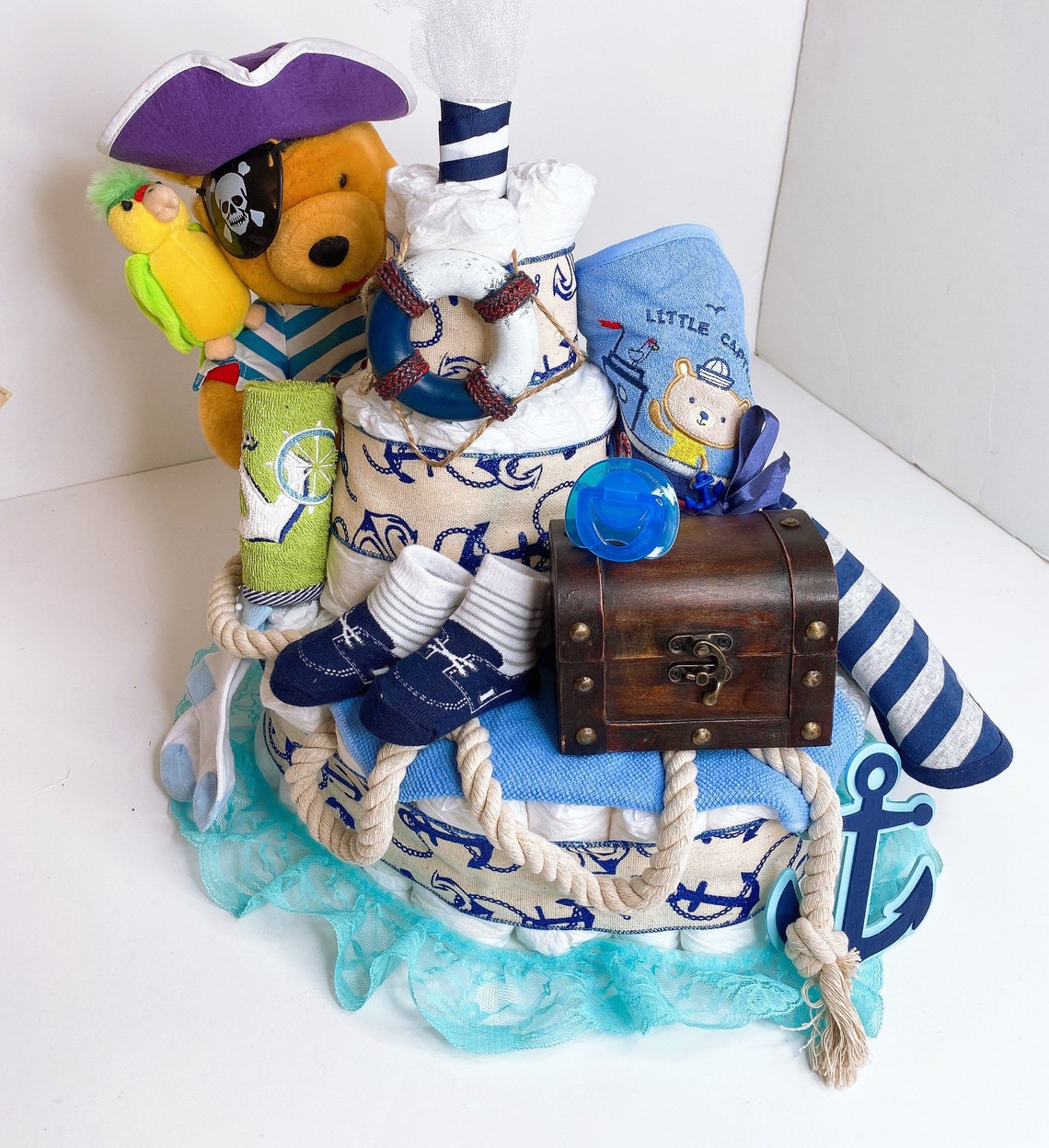 Pirate Ship Diaper Cake Pirate Themed Pirate Baby Shower - Etsy