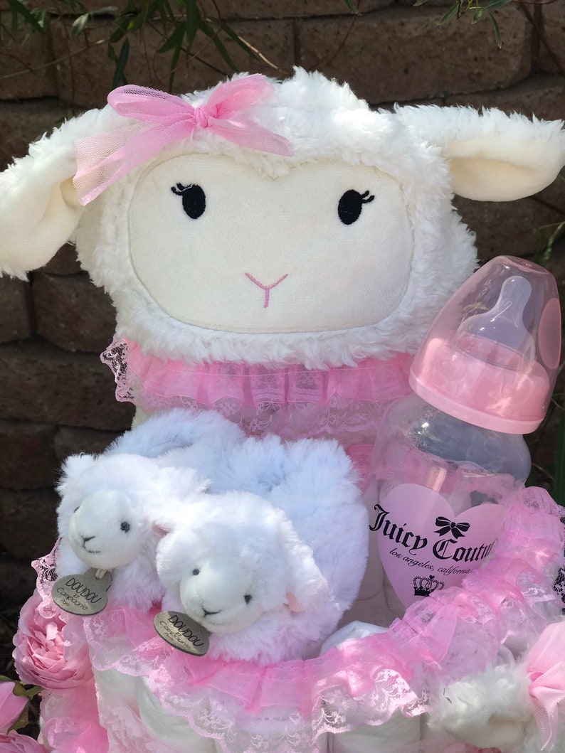 Lamb Diaper Cake Girl Diaper Cake - Etsy