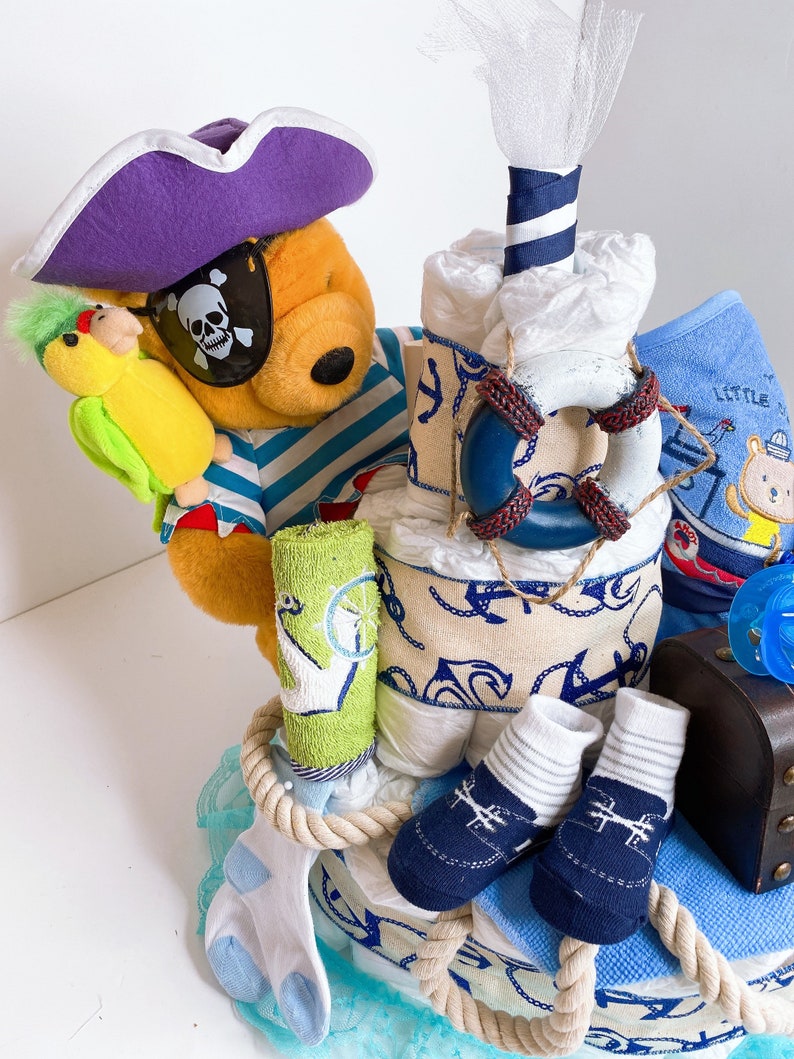 Pirate Ship Diaper Cake Pirate Themed Pirate Baby Shower - Etsy
