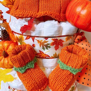 Pumpkin Diaper Cake, Pumpkin Diaper Cake, Harvest Themed, Centerpiece ...