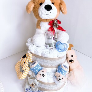 Puppy Diaper Cake Dog Diaper Cake Centerpiece - Etsy